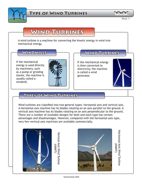 Horizontal Axis Wind Turbine | PPT