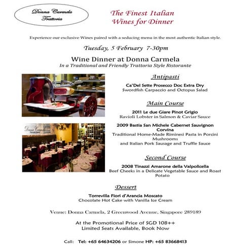 Wine Dinner Menu | PDF