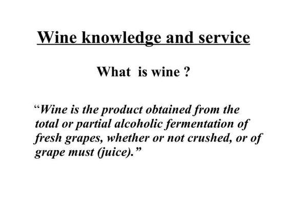 wine and wine service training | PPT