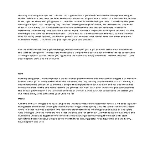 Wine of the month riddle | PDF