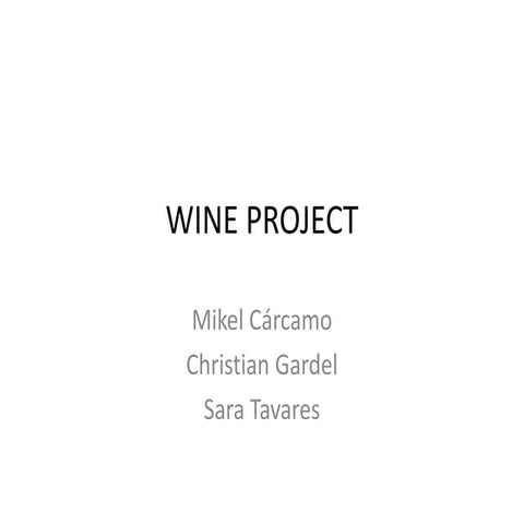 Wine project | PPT