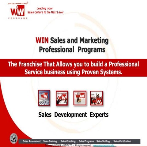 Win franchisee presentation 2013 slideshare | PPTX | Sales | Business