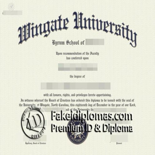 Wingate University diploma | PPT