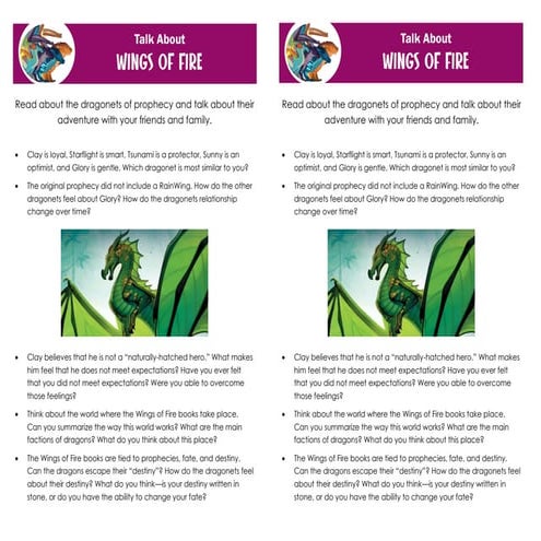 Wings of Fire Discussion Questions | PDF