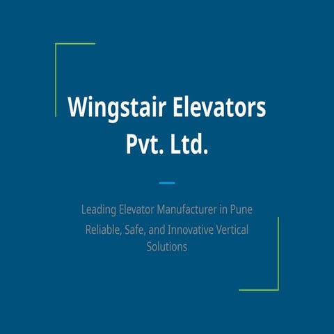 Wingstair Elevators: Leading Elevator Manufacturer in Pune for Custom ...