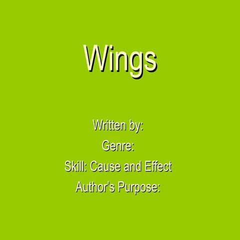 Wings Vocabulary | PPT