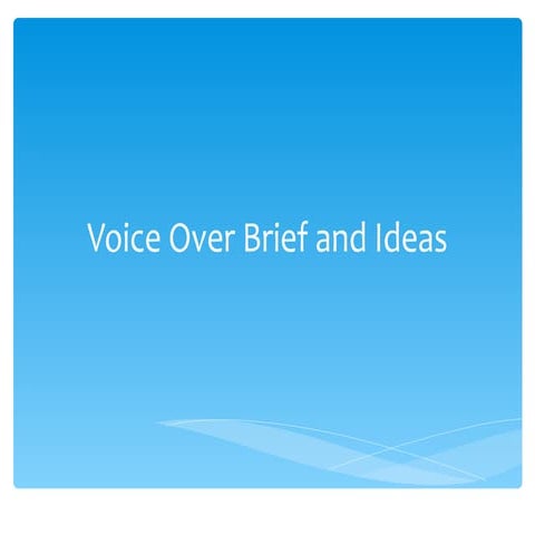 Voice Over | PPT