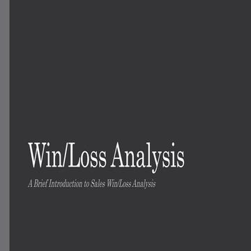 Win/Loss Analysis | PPTX