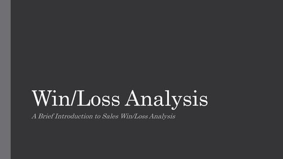 Win-Loss Analysis - Interview Template | PDF