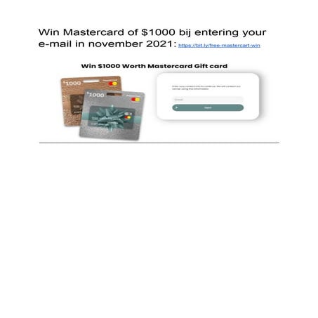 Win mastercard of $1000 nov. 2021 | PDF