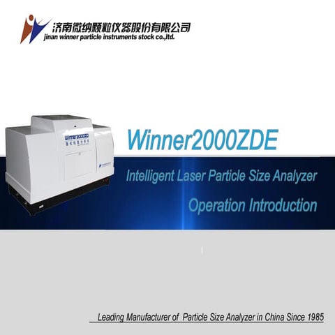 Winner2308A Laser particle size analyzer | PDF