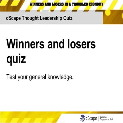 Winners and Losers Quiz | PPT