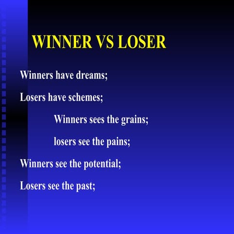 Winner vs loser | PPT