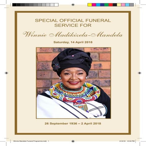 Winnie Madikizela-Mandela funeral programme | PDF