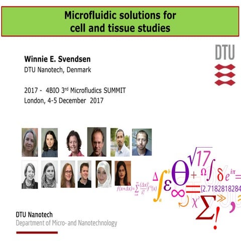 Microfluidic Solutions for Cell and Tissue Studies | PPT