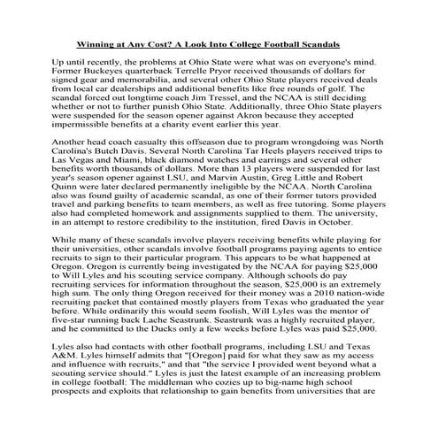 Paid college athletes | DOCX