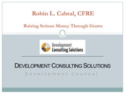Developing a strong grants program | PPT