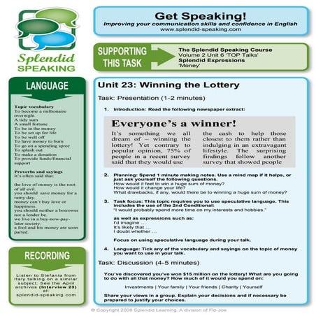 Winning lottery | PDF