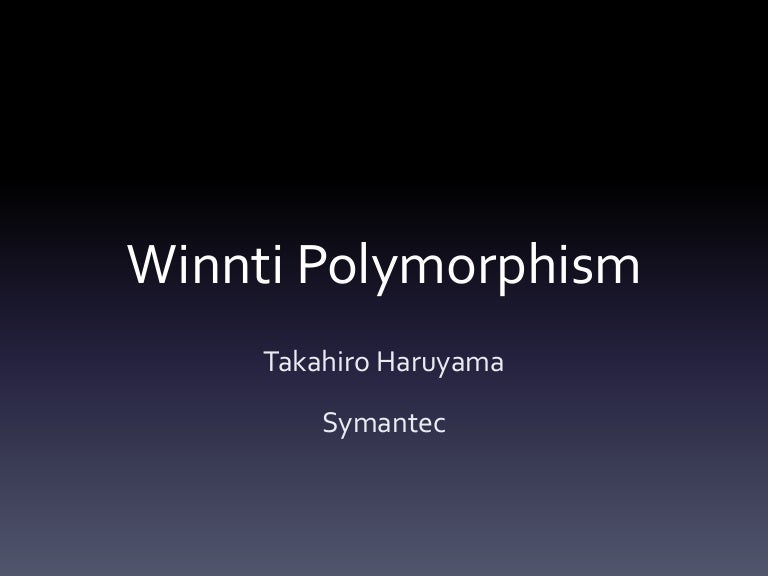 Winnti Polymorphism