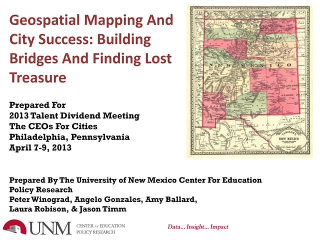 Geospatial Mapping and City Success | PPT Geospatial Mapping and City Success | PPT