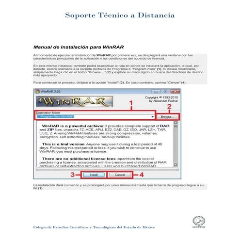 Manual de instalación para winrar. | PDF