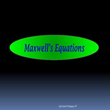 Maxwell's equation | PPTX