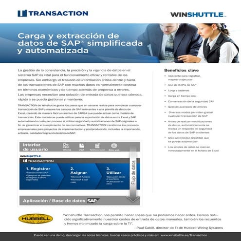 Winshuttle transaction-productbrochure-es | PDF