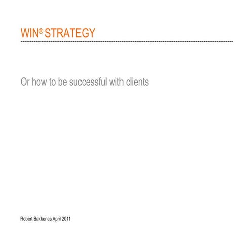 WIN Strategy | PPT