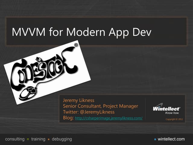 Mvvm For Modern Applications Ppt