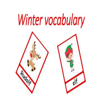Winter for children vocabulary and lesson | PPT