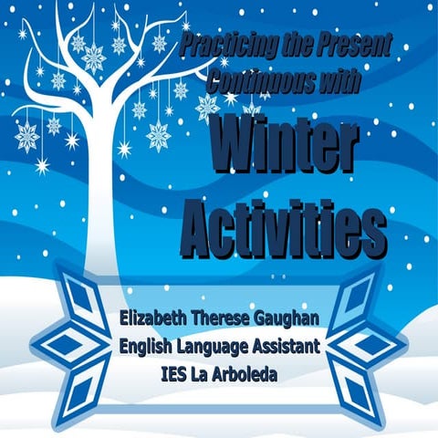 Winter Activities With Present Continuous | PPT