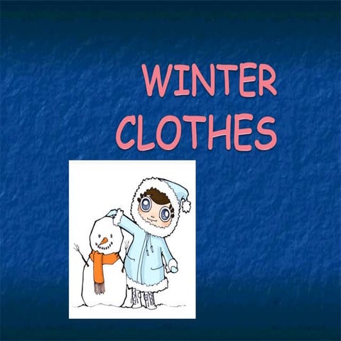 Winter clothes | PPT
