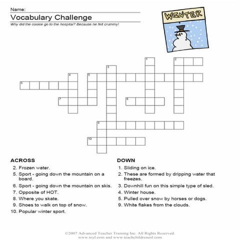 Winter crosswords | PDF