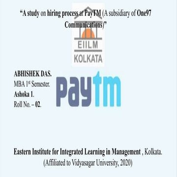 Winter internship program project presentation at PayTM | PPTX