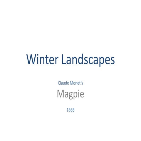Winter landscapes | PPTX