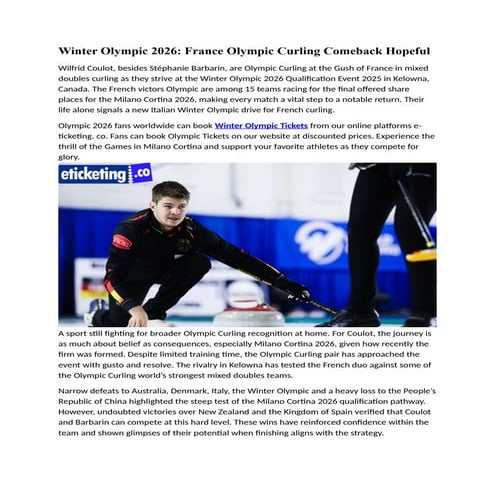 Winter Olympic 2026 France Olympic Curling Comeback Hopeful.docx