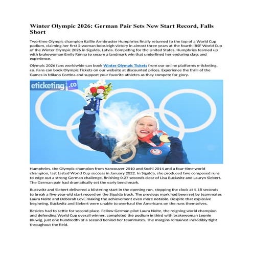 Winter Olympic 2026 German Pair Sets New Start Record, Falls Short.docx