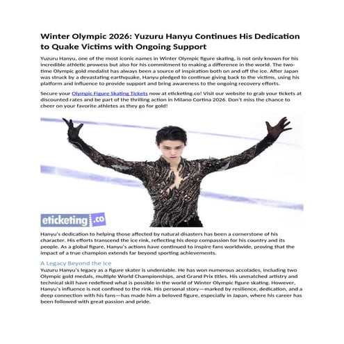 Winter Olympic 2026 Yuzuru Hanyu Continues His Dedication to Quake Victims with Ongoing Support.docx