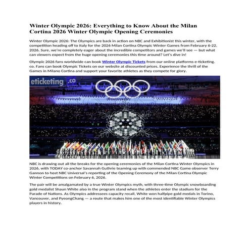 Winter Olympics 2026 Everything to Know About the Milan Cortina 2026 ...