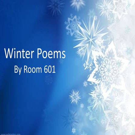 Winter poemsslideshow | PPTX | Food & Drink