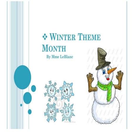 Winter Theme Month | PPT