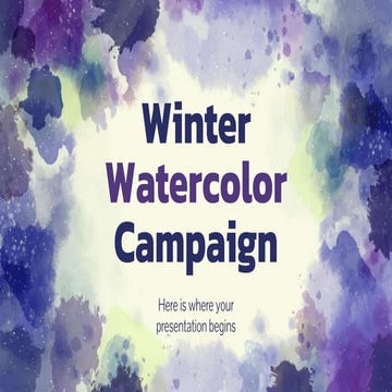 Winter watercolor campaign | PPTX