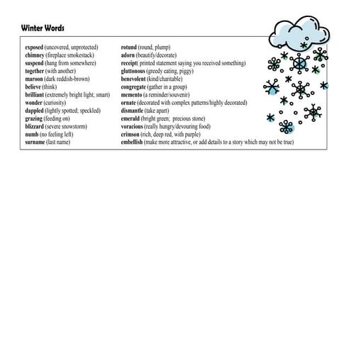 Winter words | PDF