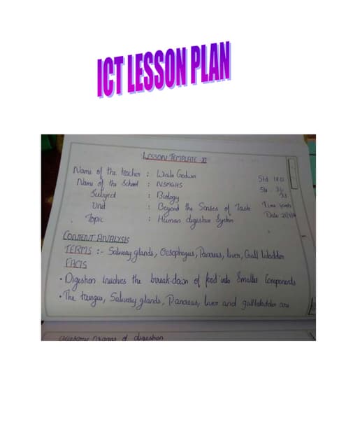 Ict lesson plan | PPTX