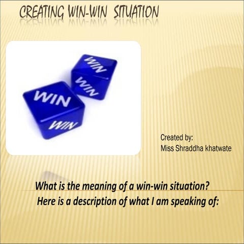 Win win situation | PPT