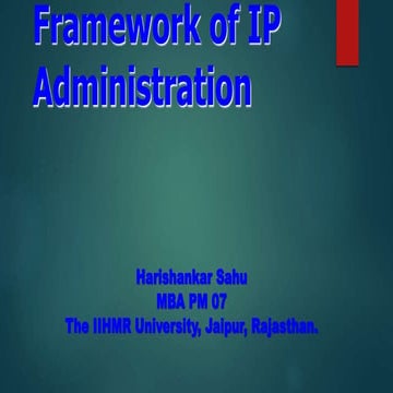 Framework of IP Administration | PPT