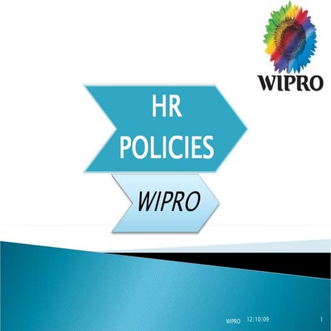 Organisation structure, culture and strategies of wipro | PPTX