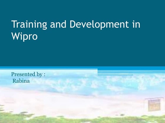 Training and Performance Apprisal in Wipro | PDF