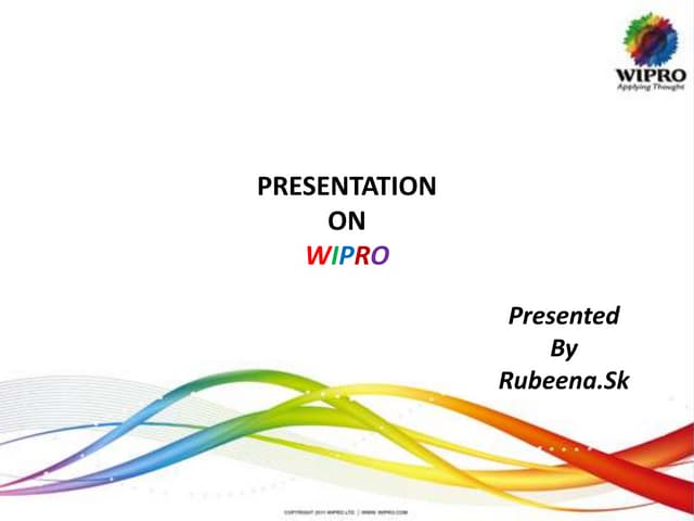 Presentation on WIPRO | PPTX