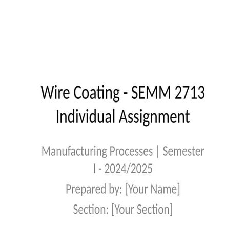 Wire Coating and final taching [processd | PPT